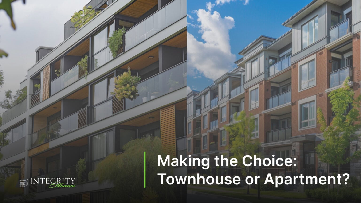 What Is a Townhouse vs Apartment? Pros & Cons Explained - Integrity Homes