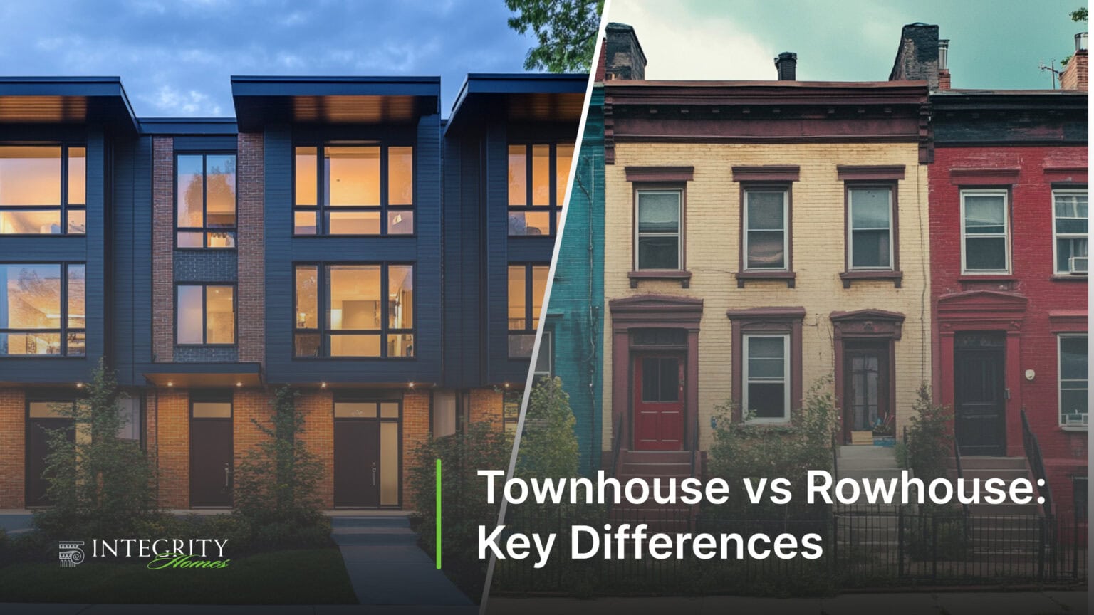 Townhouse vs Rowhouse: Understanding the Key Differences - Integrity Homes